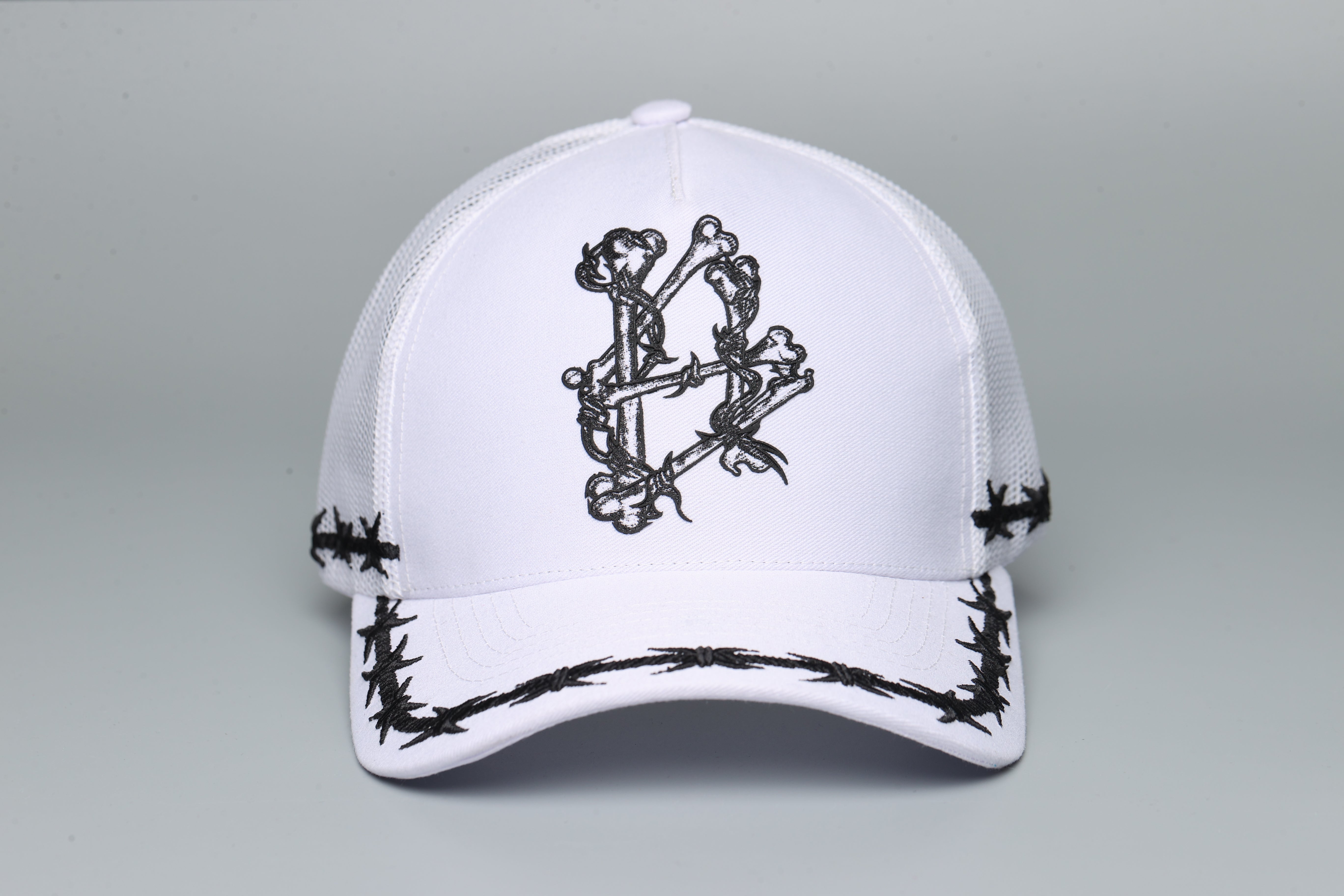SH BONE LOGO HAT | WHITE – Shattered Hearts